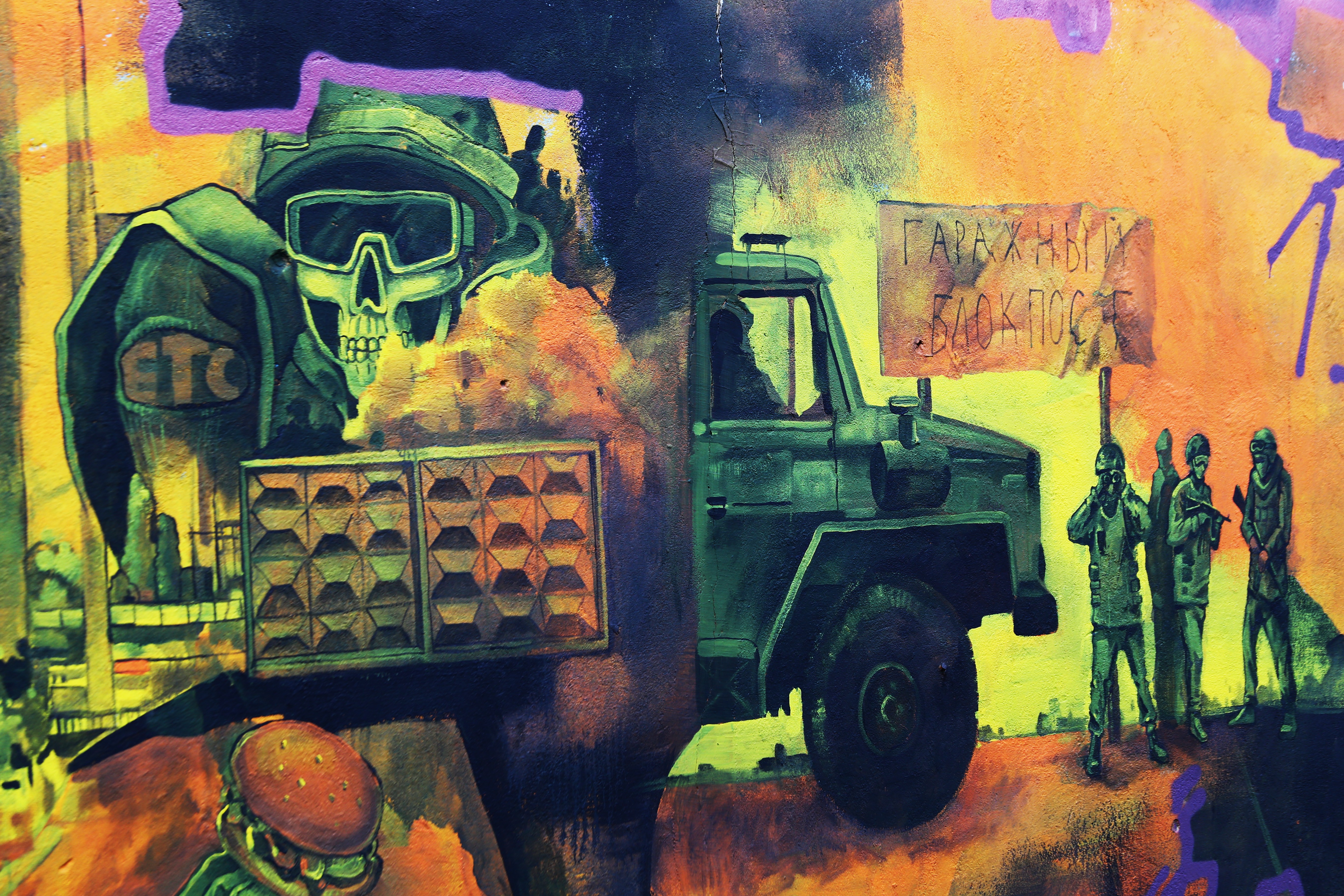 KIEV, UKRAINE GRAFFITI: GARAGE BORDER CONTROL by DIMA FATUM – TOKIDOKI ...
